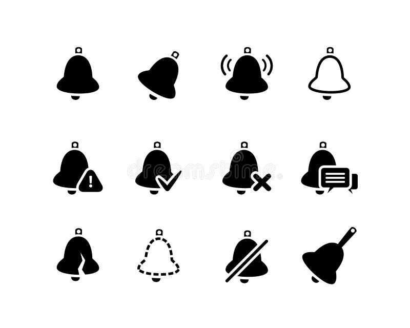Vector Bell icons set stock vector. Illustration of element - 54775870