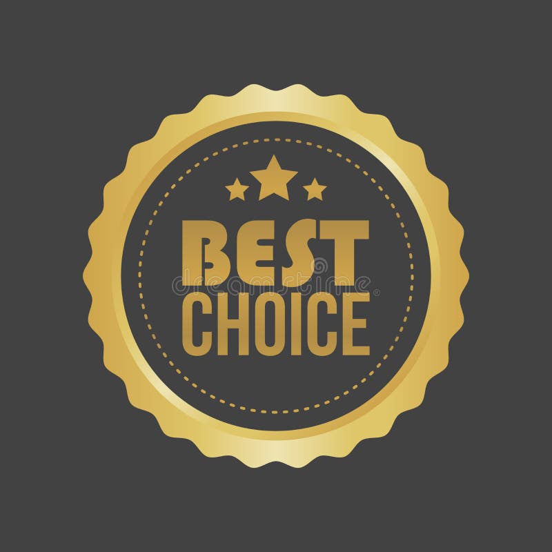 Vector Best Quality Gold Sign, Round Label Stock Illustration ...