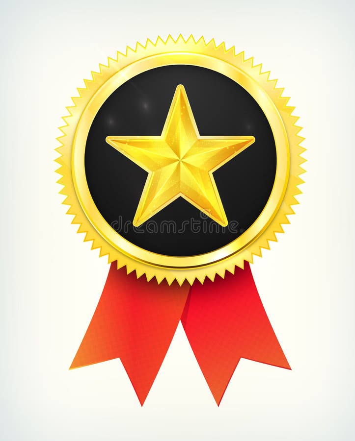Vector Best Choice Golden Star Label with Ribbons Stock Vector ...