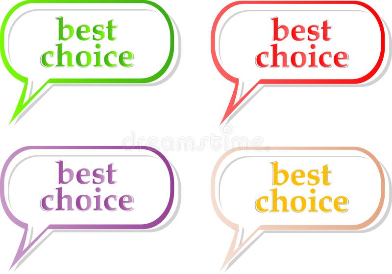 Vector Set Of Best Choice Stickers Stock Vector - Illustration of ...