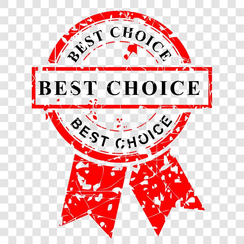 Vector, Best Choice, Scratch Circle Red Rubber Stamp, at Transparent ...