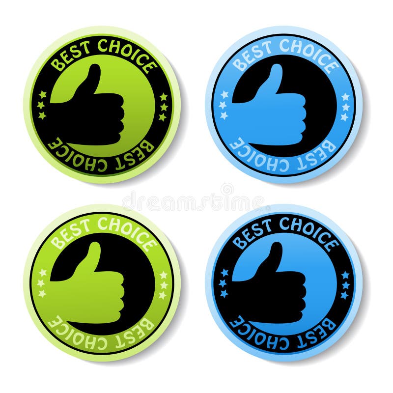 Vector Set of Best Choice Stickers Stock Vector - Illustration of ...