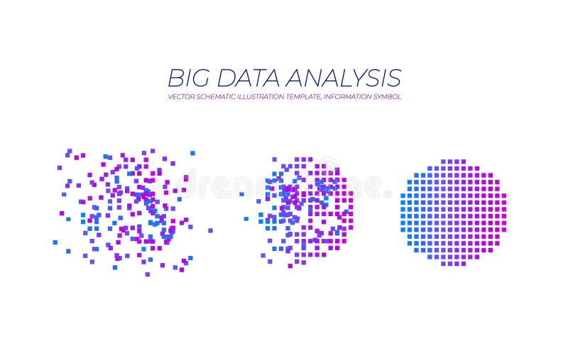 Vector Big Data Illustration, Technology Elements Isolated, Data ...