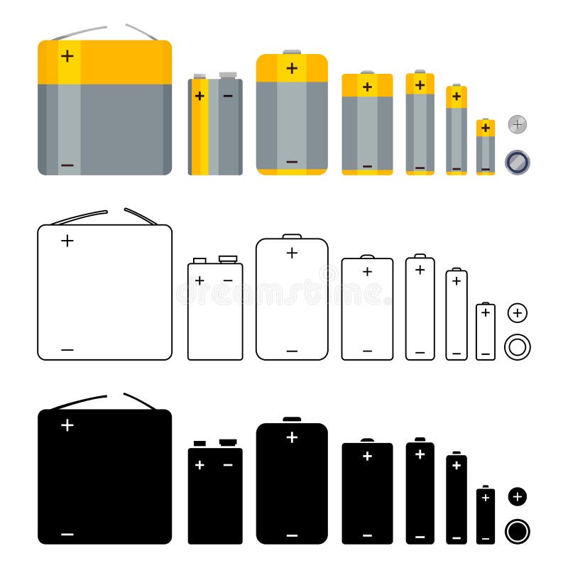 Vector Set of Battery Icons. Different Types. Various Graphic Styles ... Vector Set of Battery Icons. Different Types. Various Graphic Styles ...