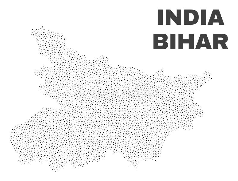 Vector Bihar State Map of Dots Stock Vector - Illustration of ...
