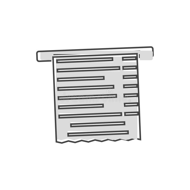 Vector Bill Icon Cartoon Style on White Isolated Background Stock ...