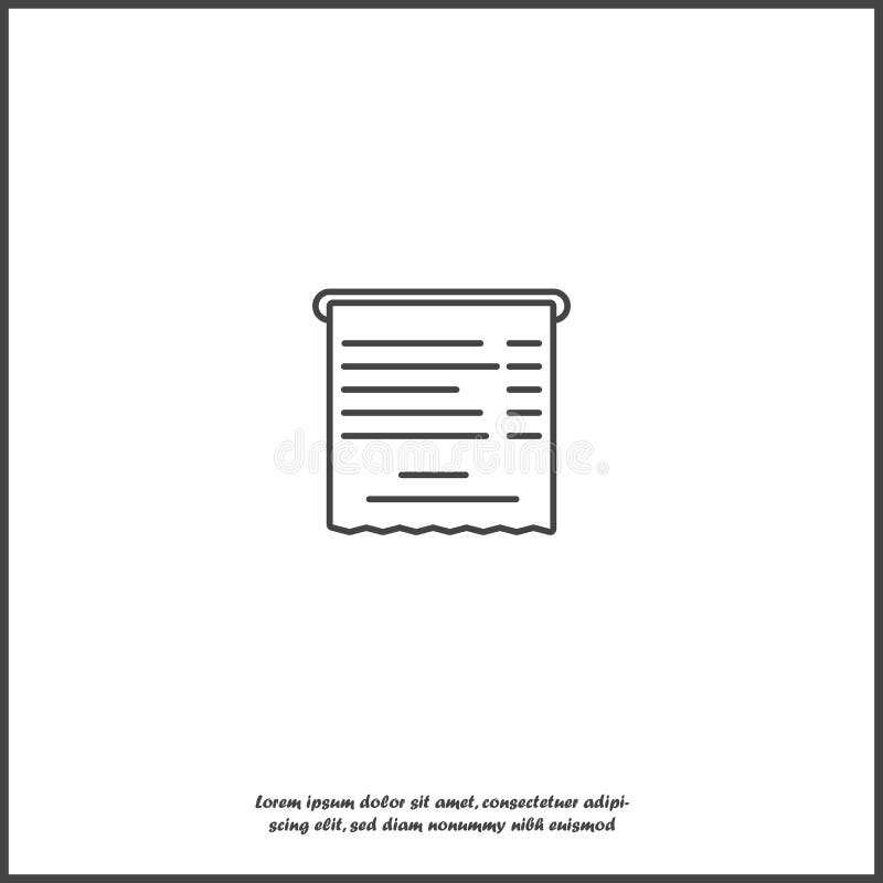 Vector Bill Icon on White Isolated Background. Layers Grouped for Easy ...