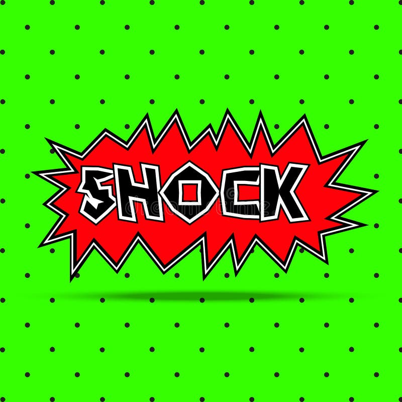 Billboard Word Shock in the Cloud on a Green Background Stock Vector ...