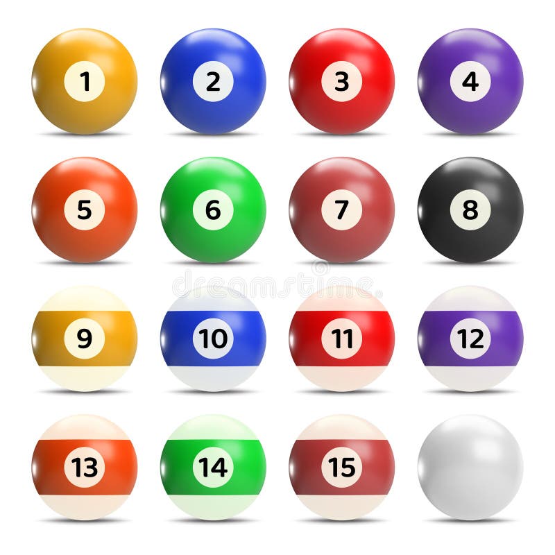 Billiard Pool Ball Set. Vector Illustration Stock Vector - Illustration ...