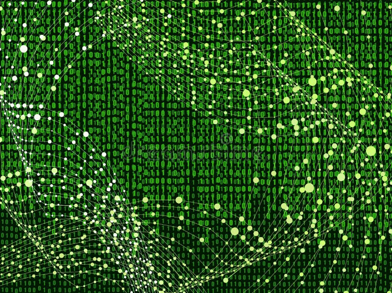 Vector Binary Code Background Gradient Texture Technology Concept