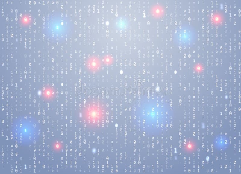 Vector Binary Code Background with Highlight an Important Element ...