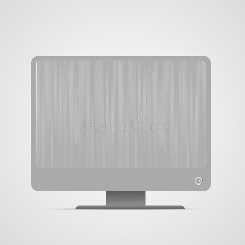 Vector Binary Code Inside Computer Monitor Stock Vector 7633