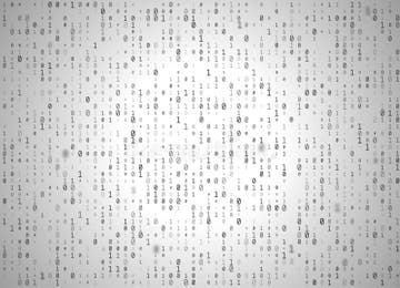 Vector Binary Code White Background. Big Data and Programming Hacking, Decryption and Encryption ...