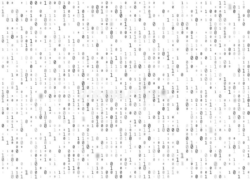 Vector Binary Code White Background Big Data And Programming Hacking Decryption And Encryption