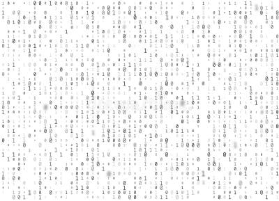 Vector Binary Code White Seamless Background. Big Data and Programming Hacking, Decryption and ...