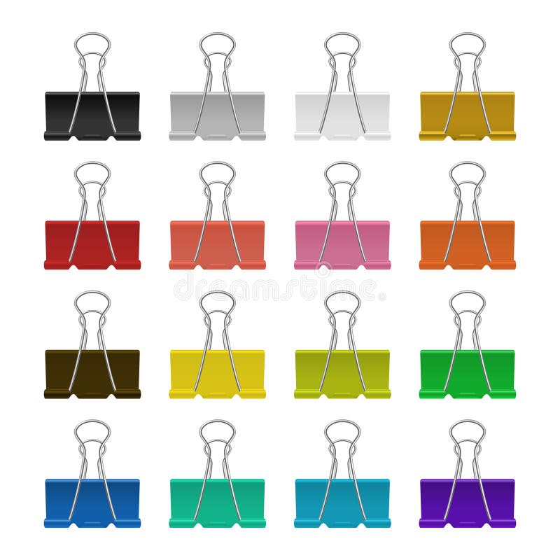 Vector binder clips stock vector. Illustration of background - 72313258