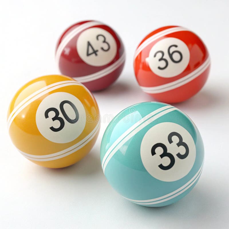 Vector Bingo Lottery Number Balls Set Stock Illustration - Illustration ...