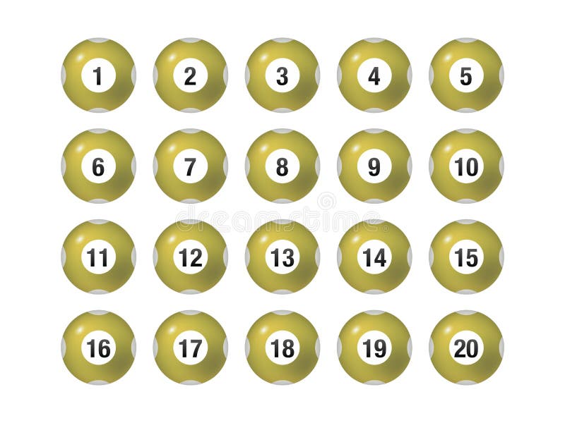 Vector Bingo / Lottery Number Balls Set Stock Vector - Illustration of ...