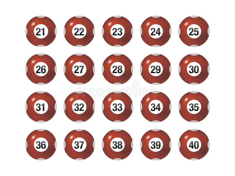 Vector Bingo / Lottery Number Balls Set Stock Vector - Illustration of ...