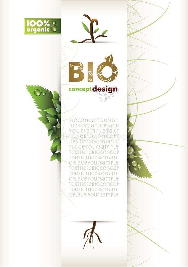 Vector Bio Concept Design Eco Friendly Stock Vector - Illustration of ...