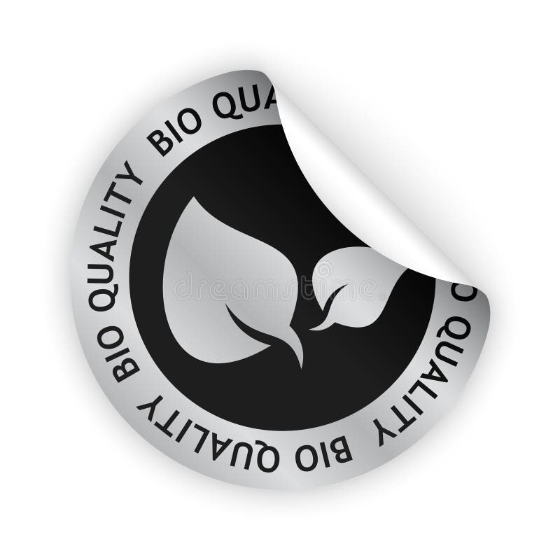 Vector Bio Quality Bent Sticker Stock Vector - Illustration of quality ...