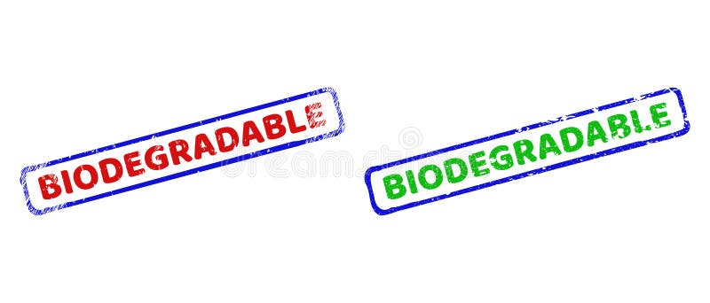 Vector Set of Biodegradable Plastic Icons. D2w Different Signs Stock ...