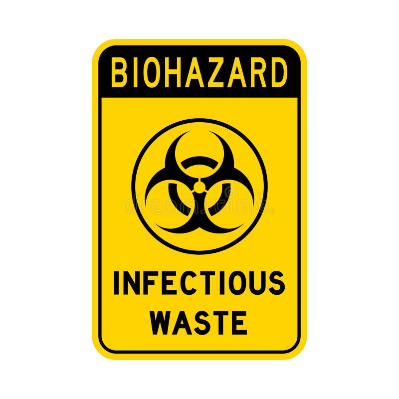 Vector Biohazard Infectious Waste Sign Stock Illustration ...