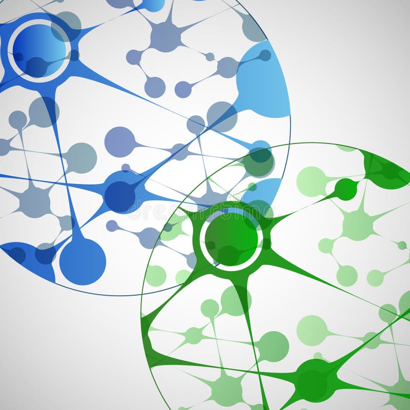 Vector Biotechnology Illustration. Science Design Molecule DNA Stock ...