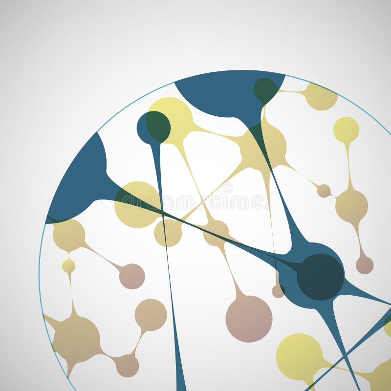 Vector Biotechnology Illustration. Science Design Molecule DNA Stock ...