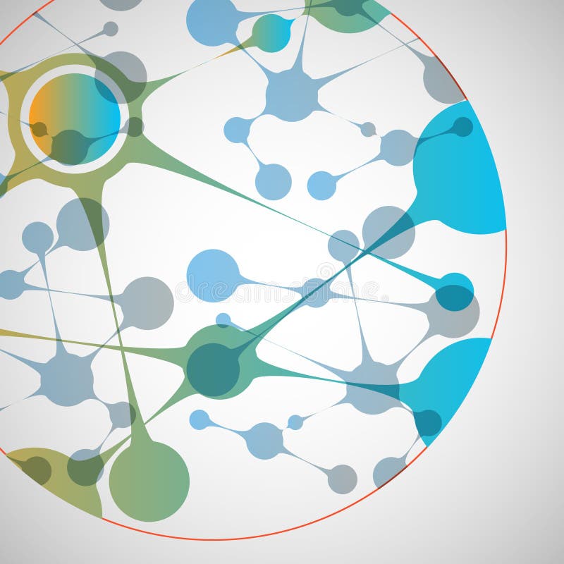 Vector Biotechnology Illustration. Science Design Molecule DNA Stock ...