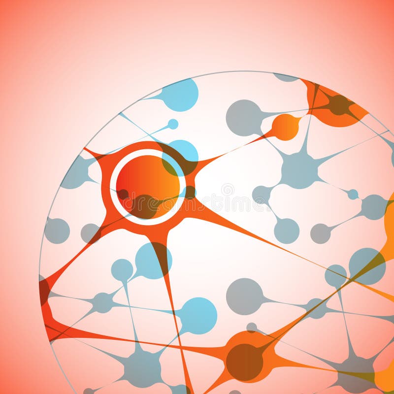 Vector Biotechnology Illustration. Science Design Molecule DNA Stock ...