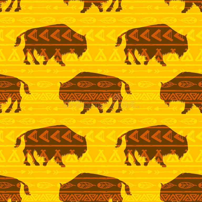 Pattern Bison Stock Illustrations – 1,696 Pattern Bison Stock ...