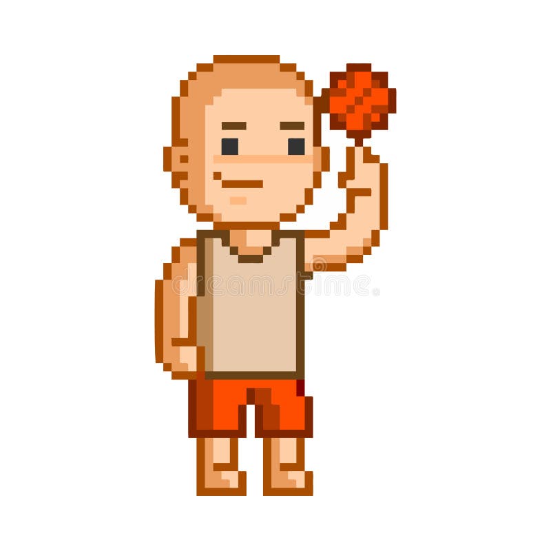 Pixel Art 8-bit Basketball Rings, Balls, Net - Vector Icon Illustration ...