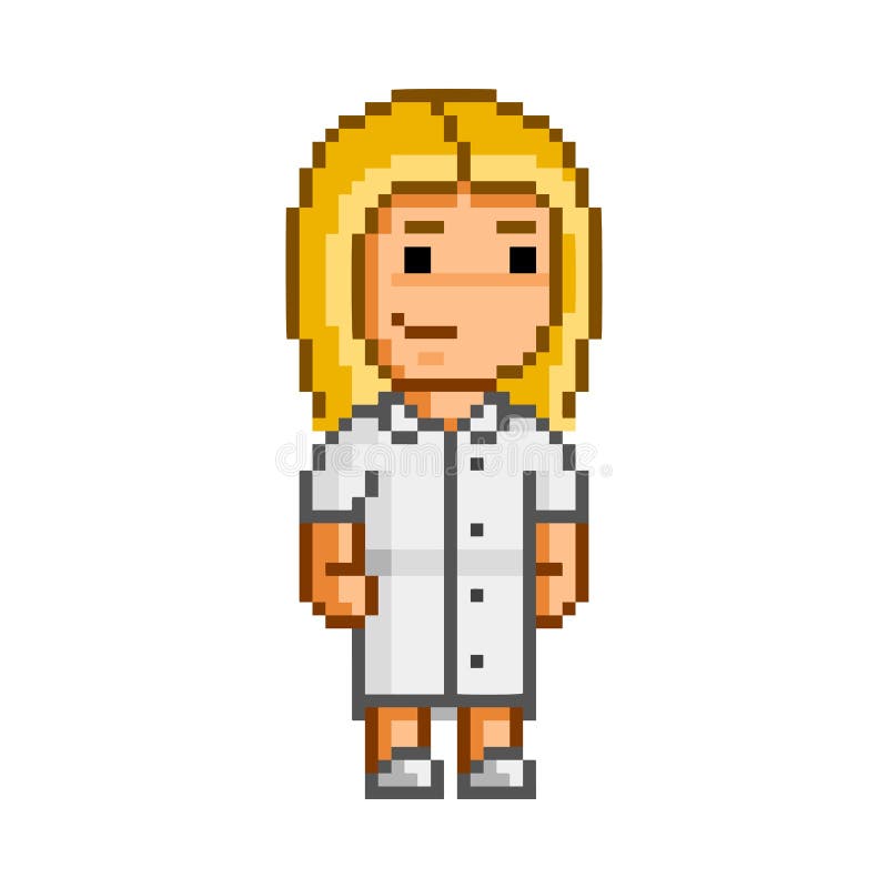 Vector 8-bit Pixel Doctor for Design Stock Illustration - Illustration ...