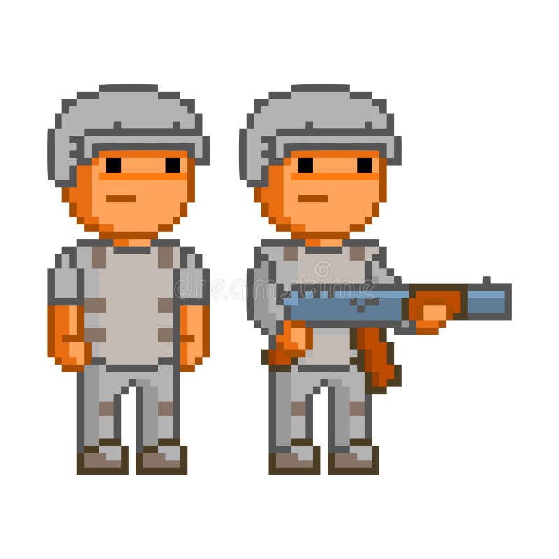 Pixel People Bit Video Game Stock Illustrations – 382 Pixel People Bit ...