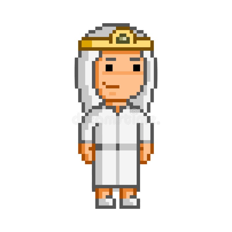 Vector 8 Bit Pixel Princess for Game Stock Illustration - Illustration ...