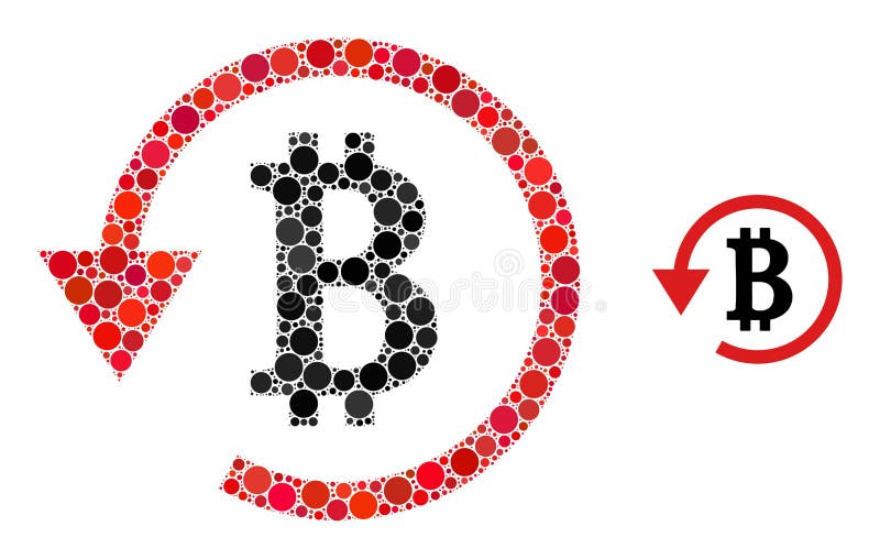 Vector Bitcoin Repay Composition of Dots with Scratched Paid in Full ...