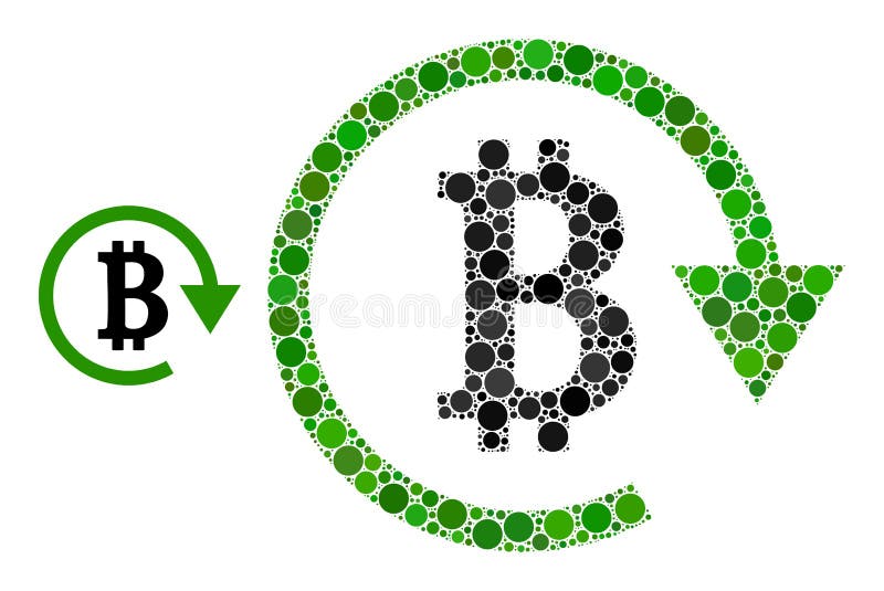 Vector Bitcoin Repay Composition of Dots with Scratched Paid in Full ...