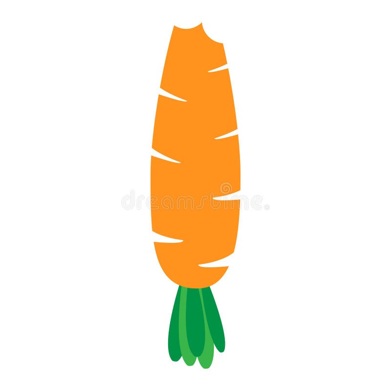 Vector Bitten Carrot on White Background Stock Vector - Illustration of ...