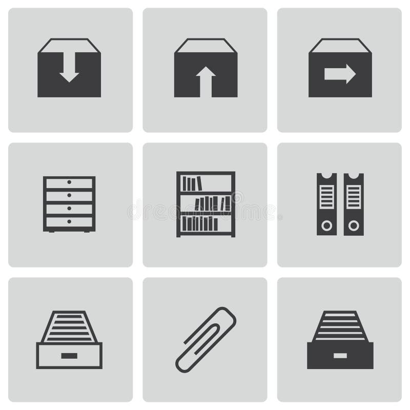 Vector Black Archive Icons Set Stock Illustrations – 2,284 Vector Black ...