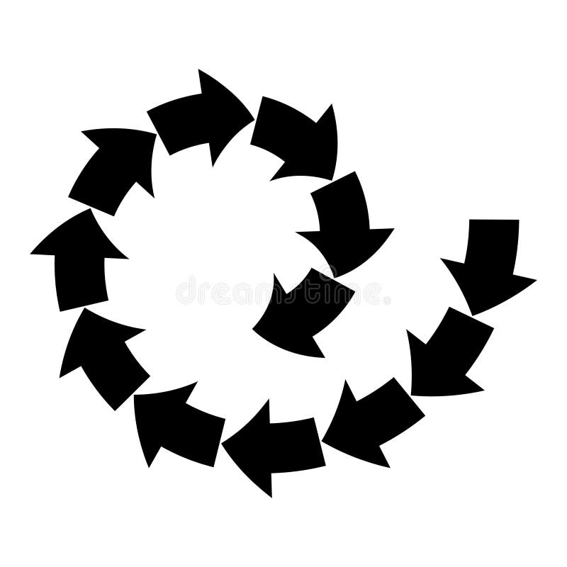 Vector Abstract Black Arrows Round Frame or Border Stock Vector ...