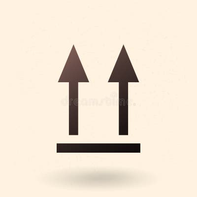 Vector Black Basic Icon - Two Arrows Up. Do Not Turn Over Sign for ...