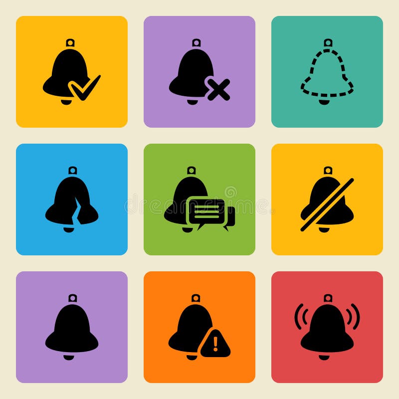 Vector Bell icons set stock vector. Illustration of element - 54775870