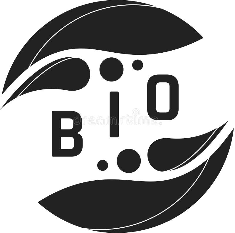 Black bio sign badge stock vector. Illustration of logo - 166498882