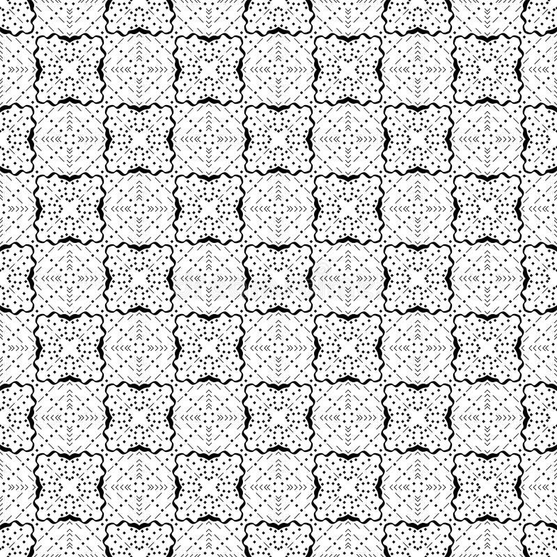 Vector Black Seamless Repeated Pattern on White Background Vector ...