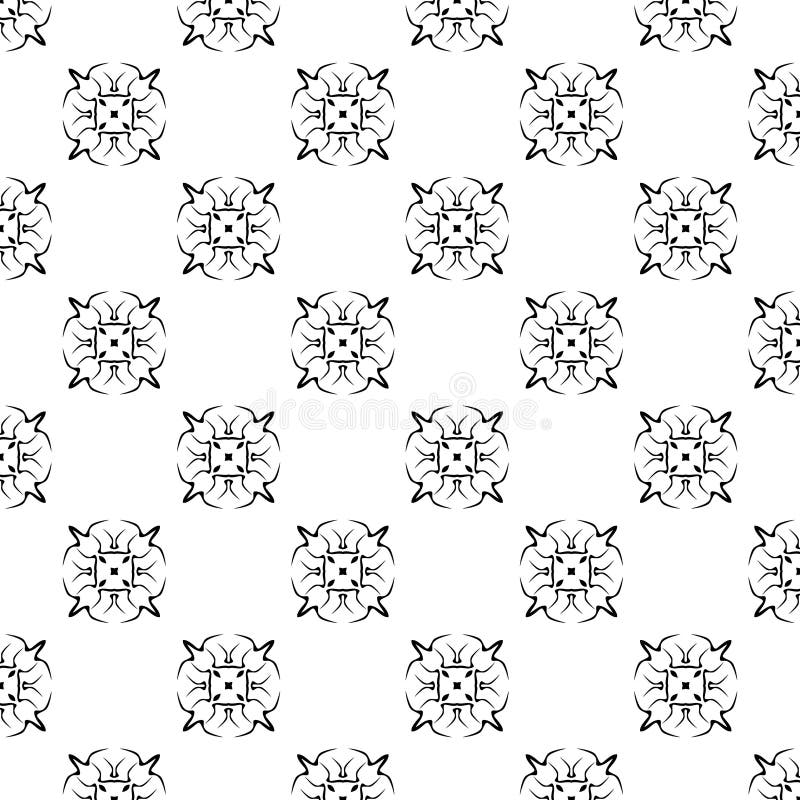 Vector Black Black Repeated Design on White Background Vector ...