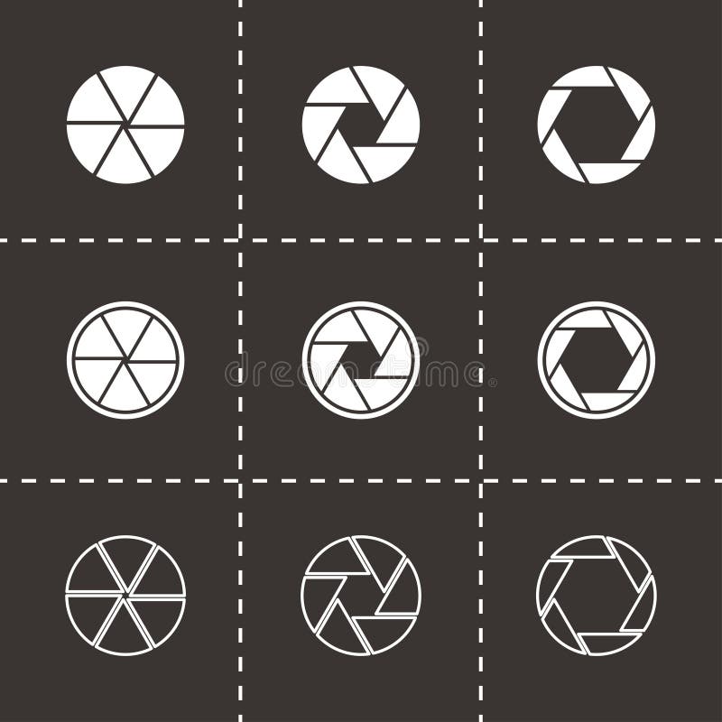 Vector Black Camera Shutter Icon Set Stock Vector - Illustration of ... Vector Black Camera Shutter Icon Set Stock Vector - Illustration of ...
