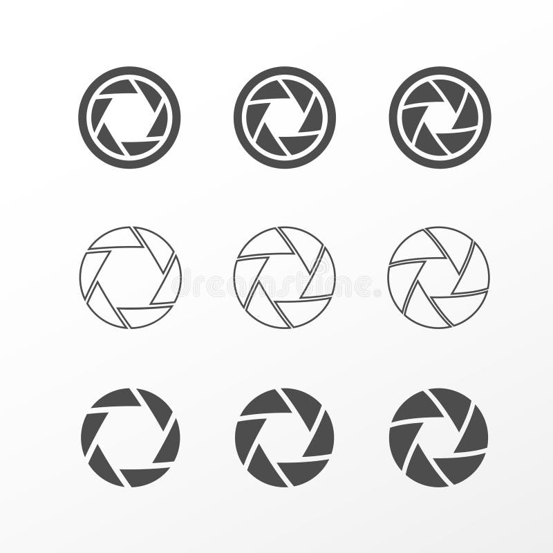 Vector Black Camera Shutter Stock Vector - Illustration of mode, icon ...