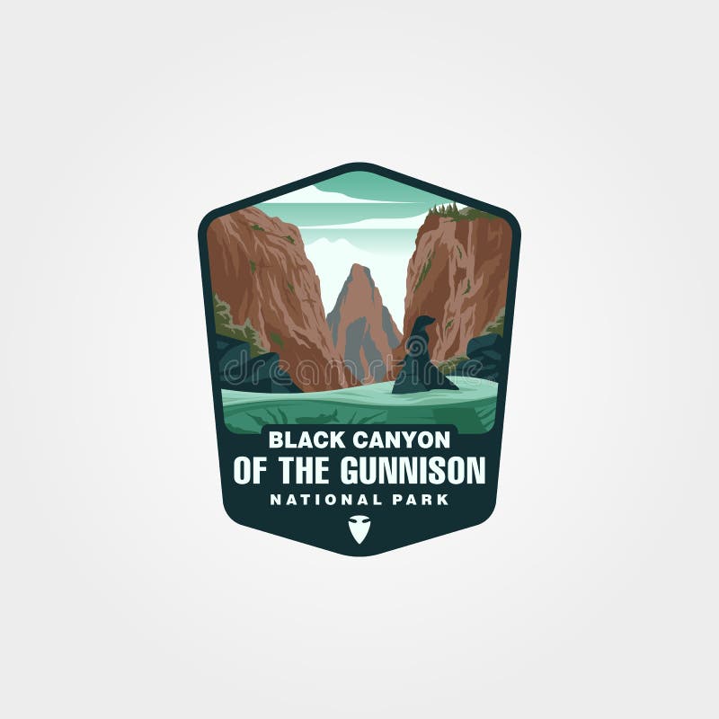 Vector of Black Canyon of the Gunnison National Park Logo Design Stock ...