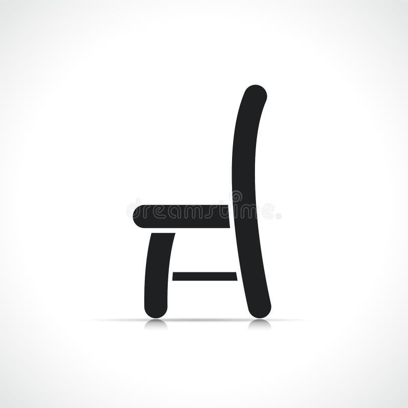 Vector Black Chair Icon Symbol Stock Vector - Illustration of ...